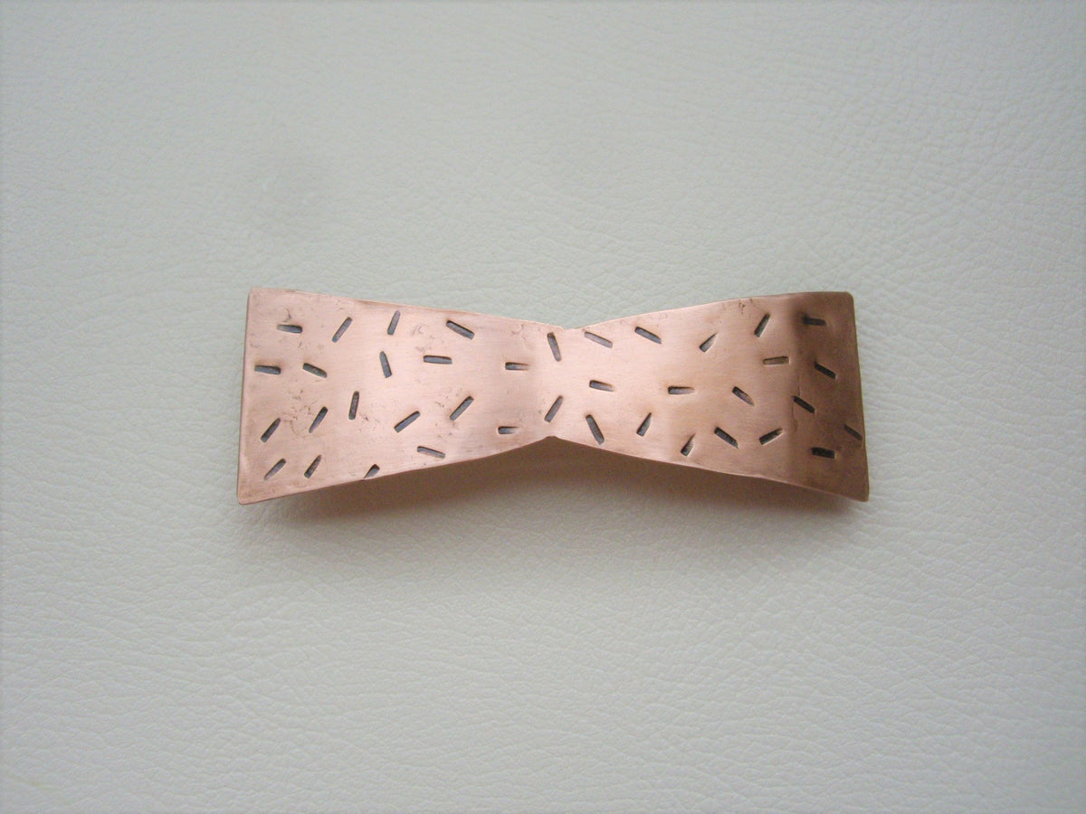 Copper Bow Barrette, Rustic Hair Jewelry, Gift for Long Hair | Yoko...